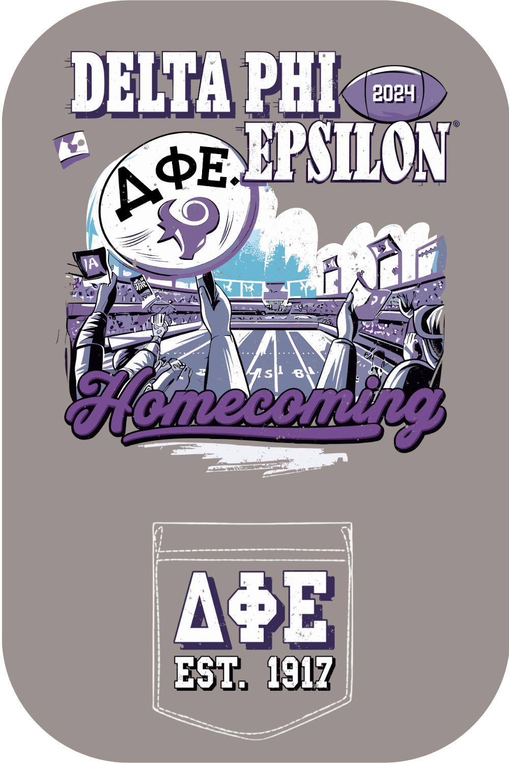 Custom Delta Phi Epsilon Homecoming – Kite and Crest