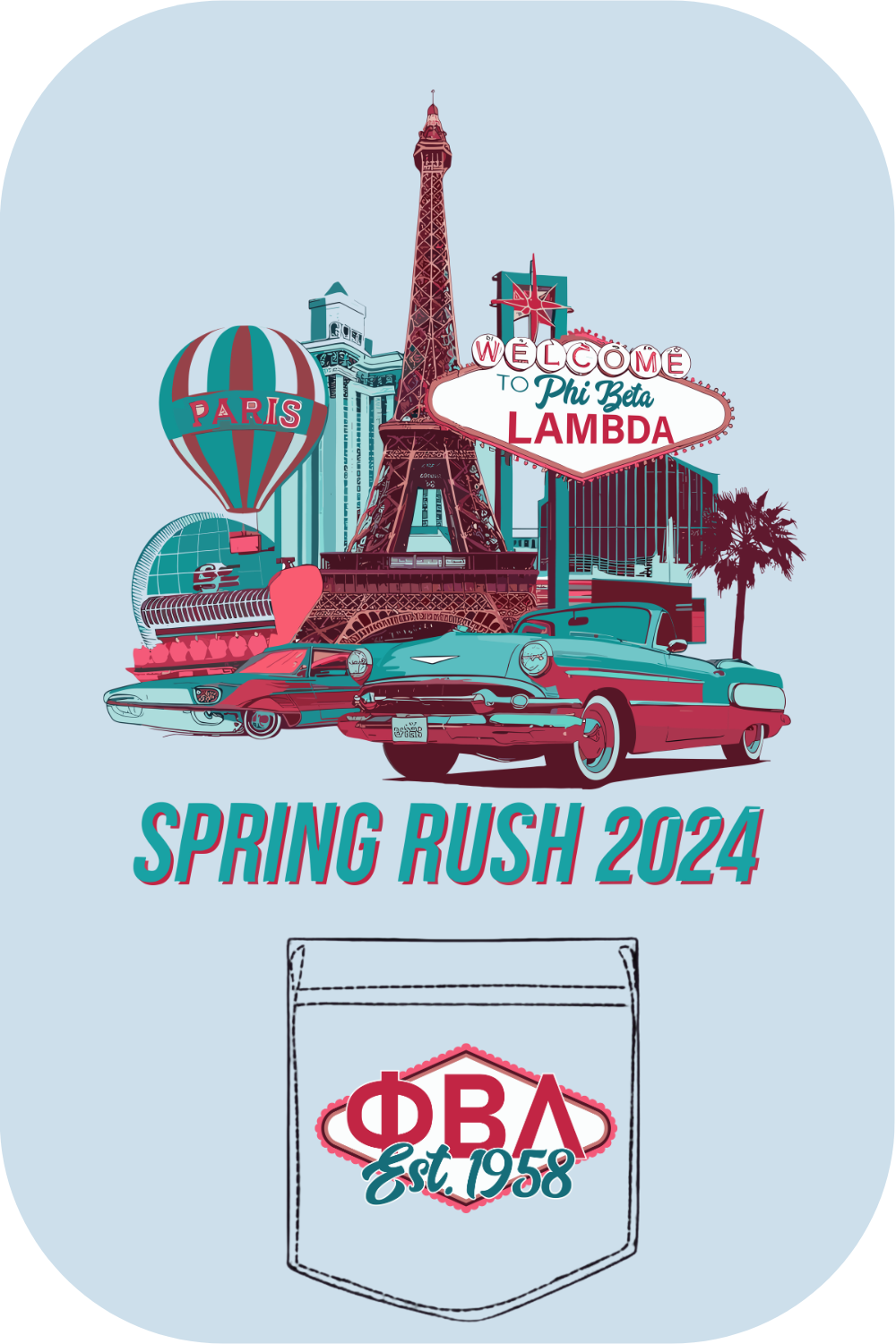 Custom Phi Beta Lambda Spring Rush – Kite and Crest