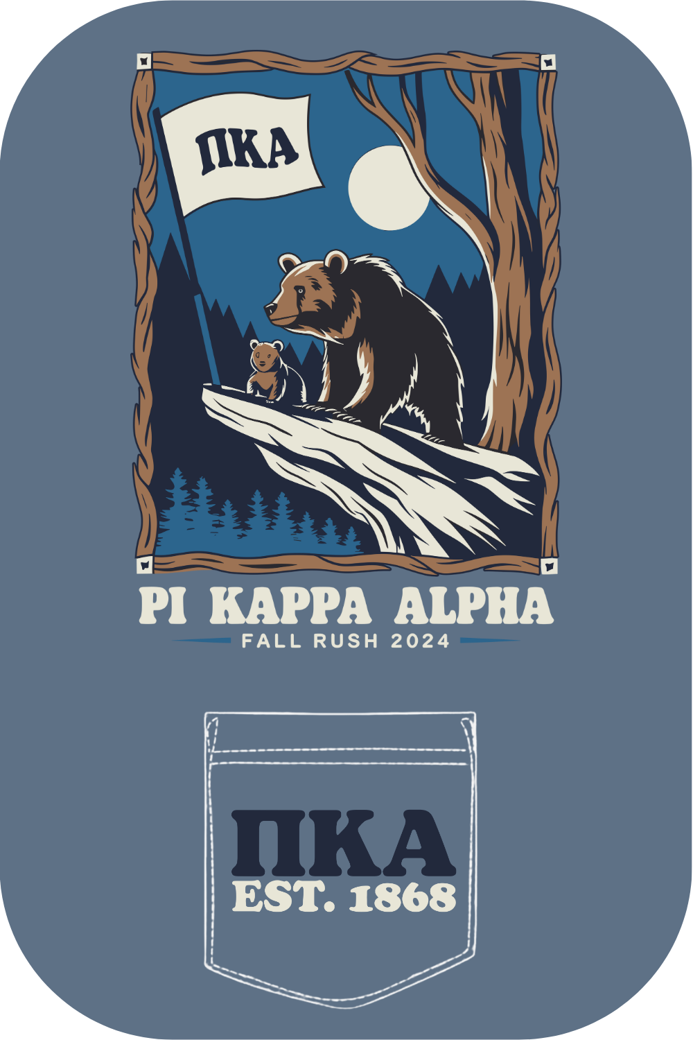 Custom Pi Kappa Alpha Fall Rush – Kite and Crest