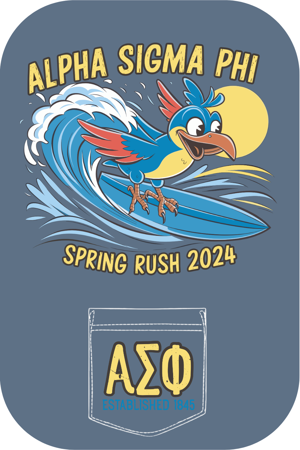 Custom Alpha Sigma Phi Spring Rush – Kite and Crest