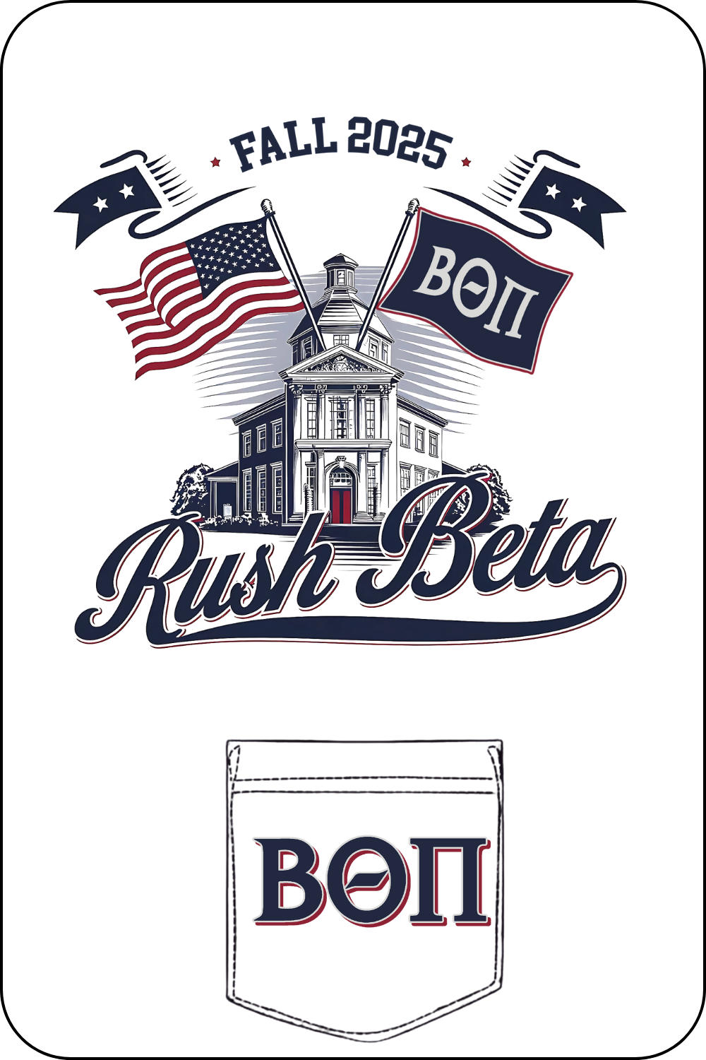 Custom Fall Rush Beta Theta Pi – Kite and Crest