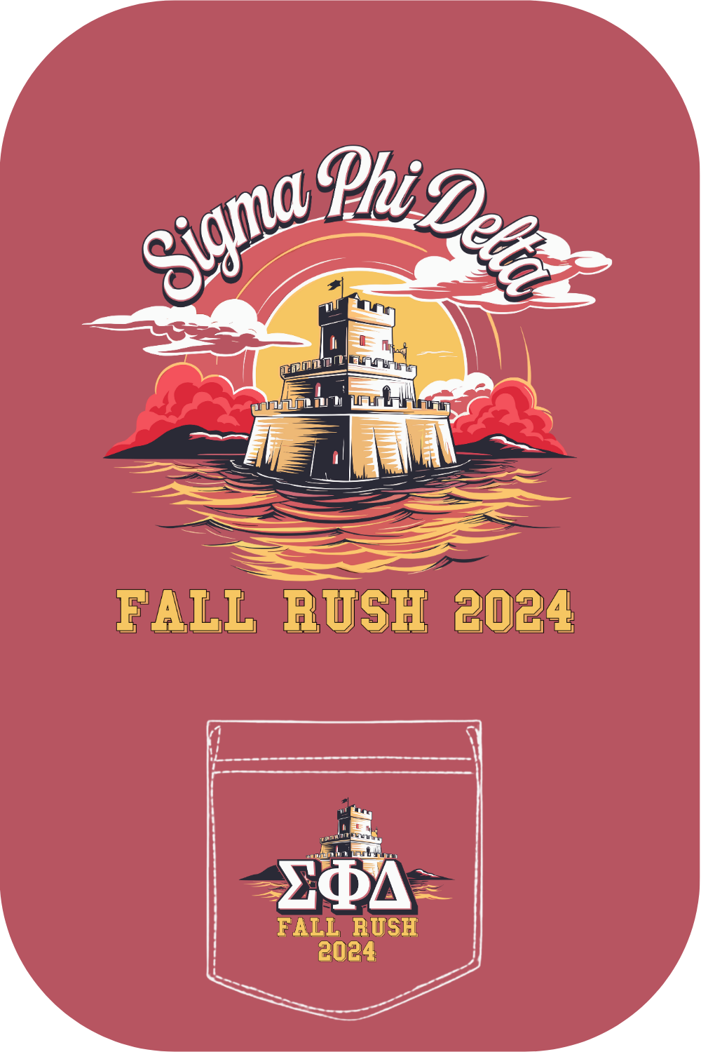 Custom Sigma Phi Delta Ocean Castle Fall Rush – Kite and Crest
