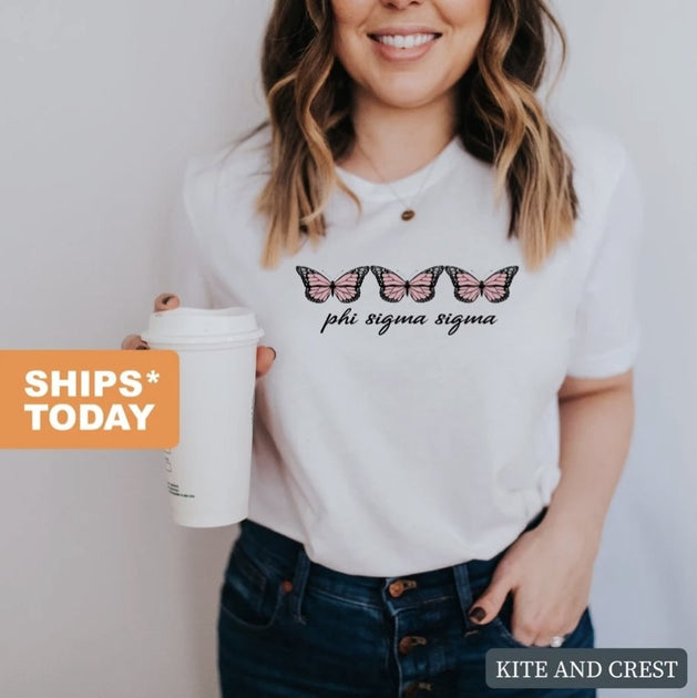 Cute Phi Sigma Sigma Designs | Kite and Crest