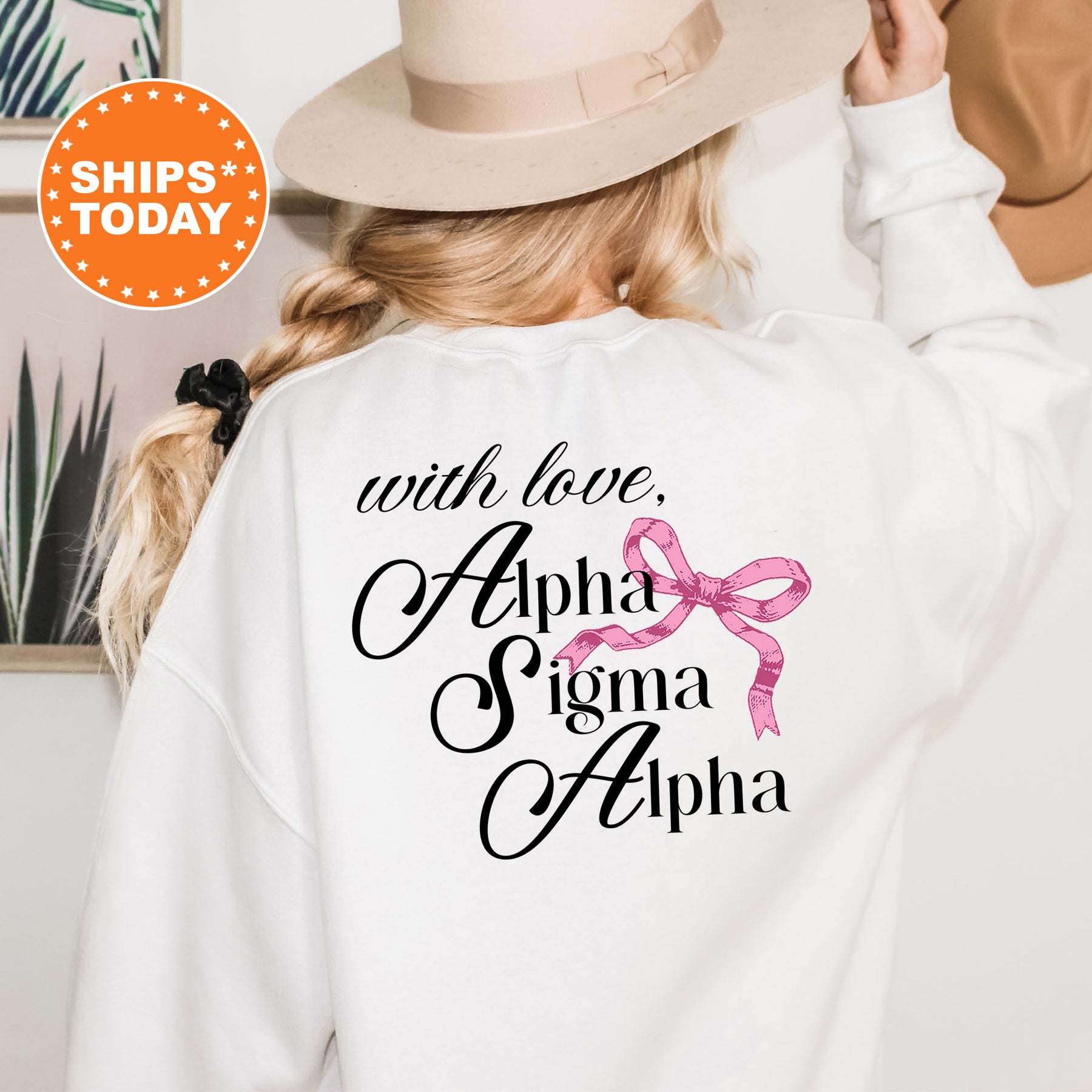 Alpha Sigma Alpha Cursive Ties Sorority Sweatshirt – Kite and Crest