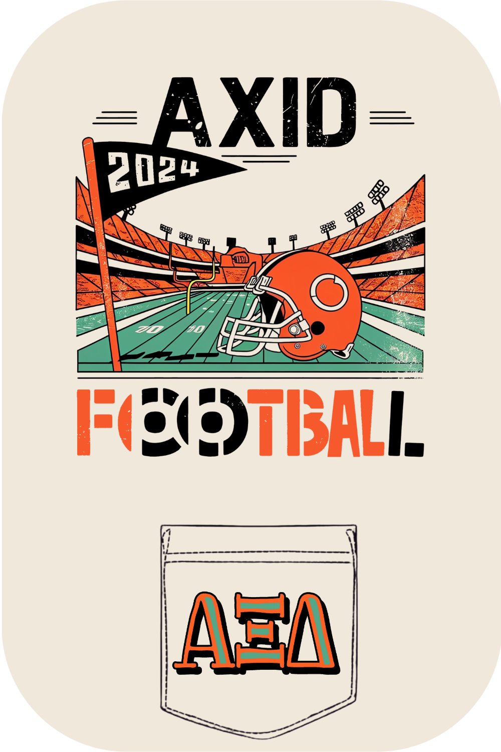 Custom Alpha Xi Delta Football – Kite and Crest