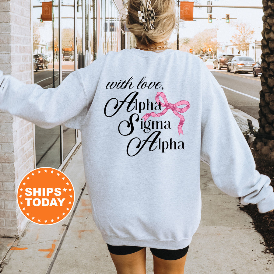 Alpha Sigma Alpha Cursive Ties Sorority Sweatshirt – Kite and Crest