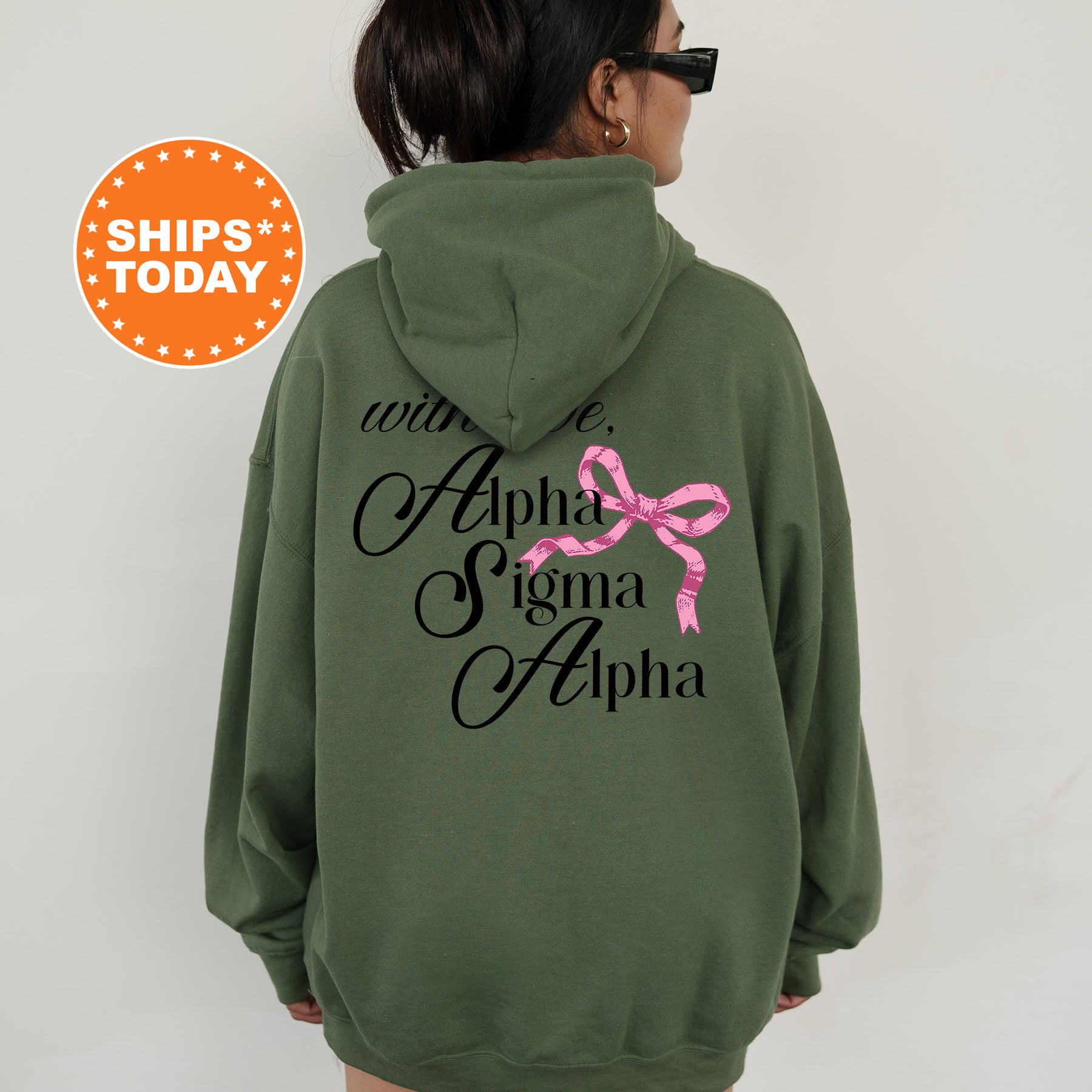 Alpha Sigma Alpha Cursive Ties Sorority Sweatshirt – Kite and Crest