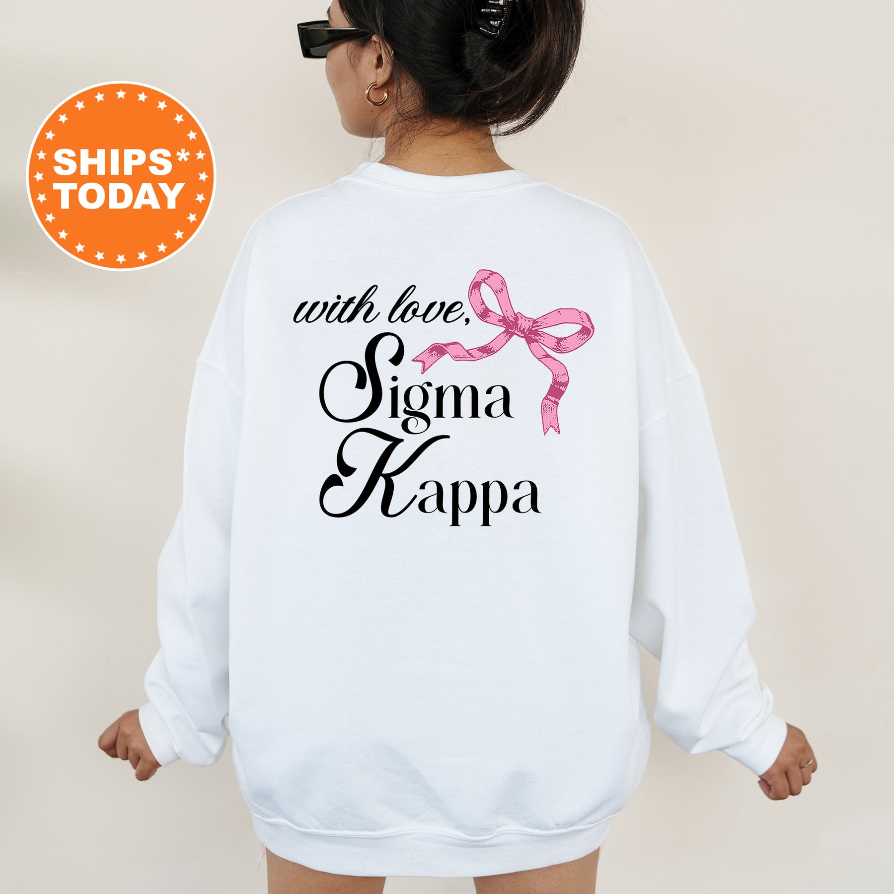 Sigma Kappa Cursive Ties Sorority Sweatshirt – Kite and Crest