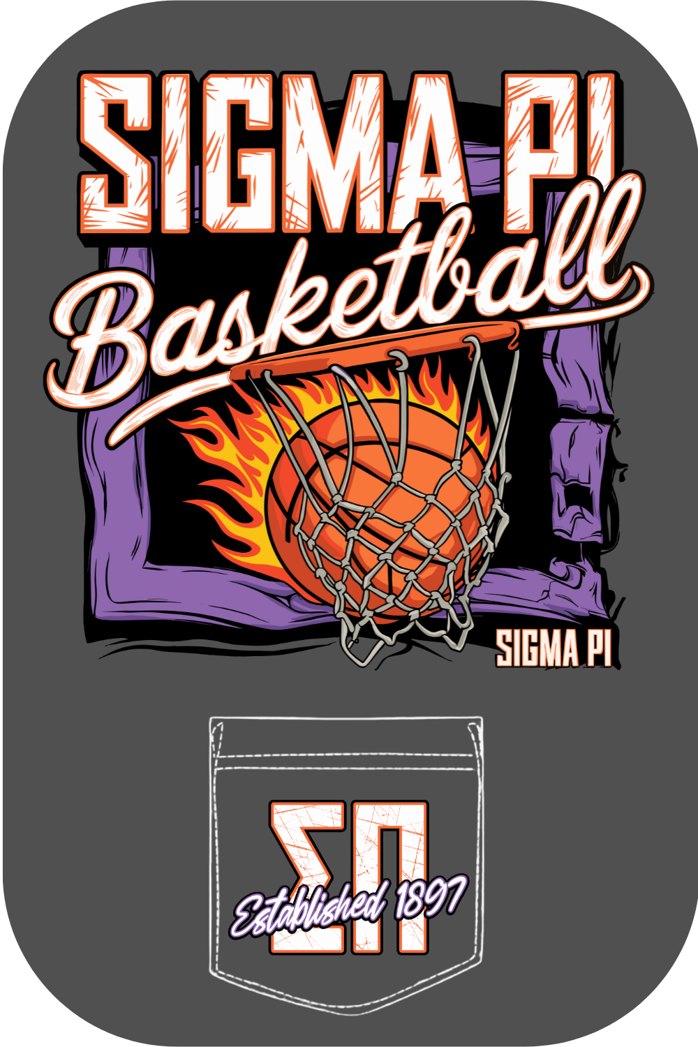 Custom Sigma Pi Basketball – Kite and Crest