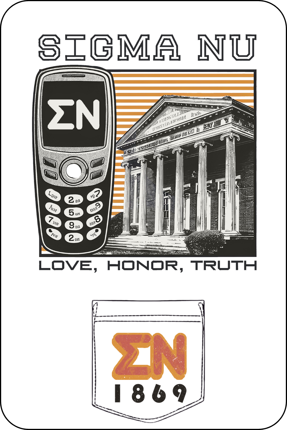 Custom Sigma Nu Love Honor Truth – Kite and Crest