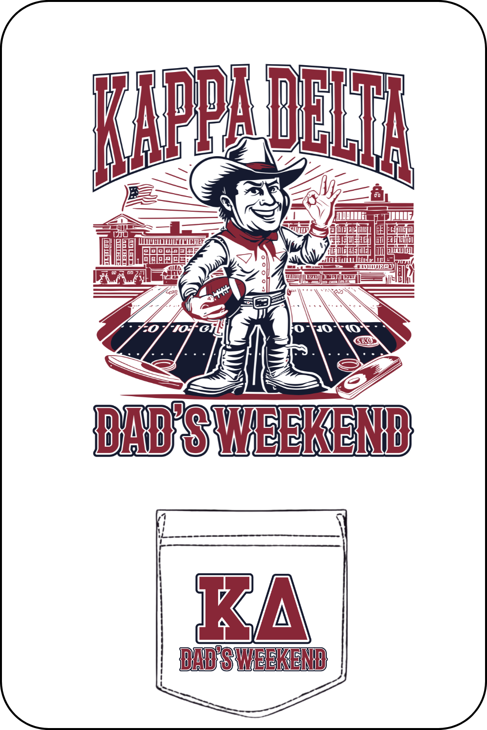Custom Kappa Delta Dad's Weekend – Kite and Crest