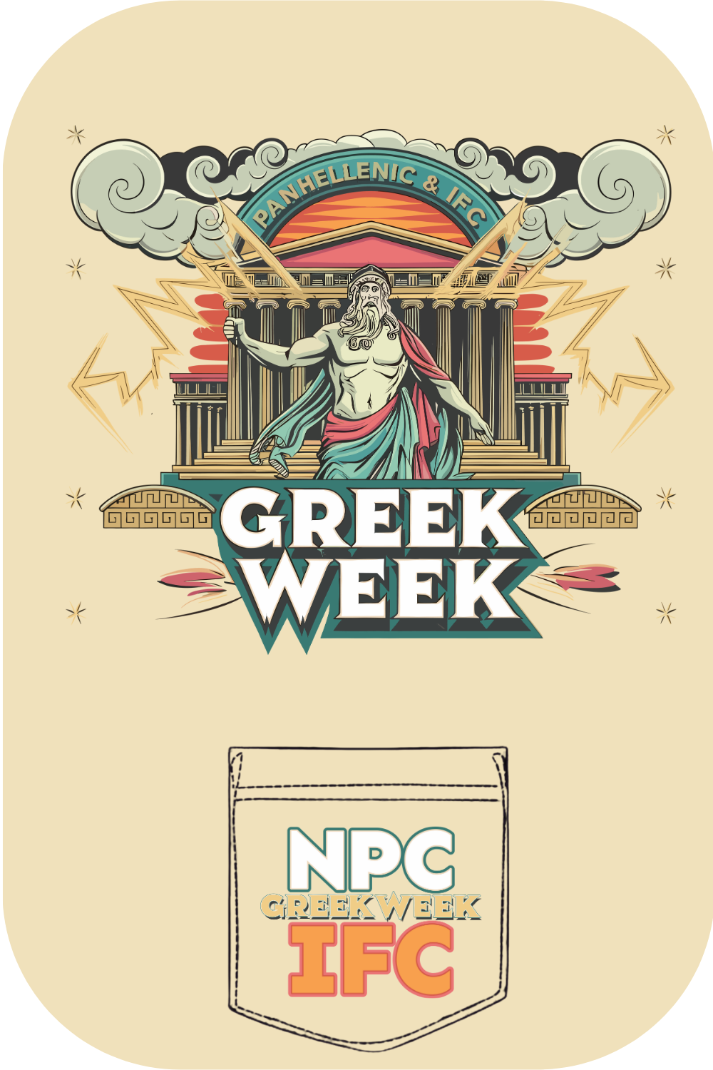 Custom Panhellenic & IFC Greek Week – Kite and Crest