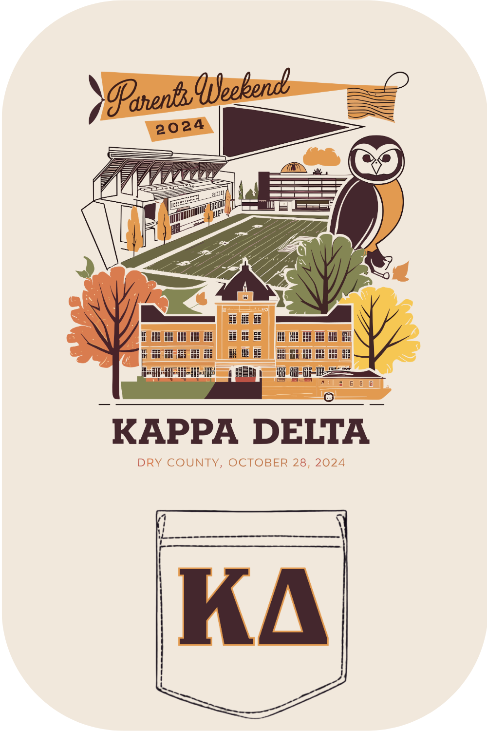 Custom Parent Weekend Kappa Delta – Kite and Crest