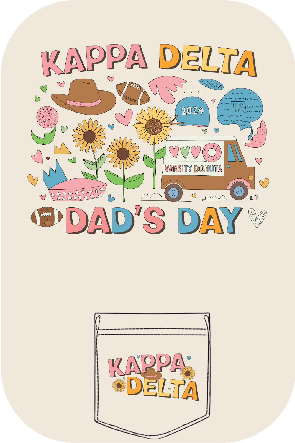 Custom Kappa Delta Dad's Day – Kite and Crest