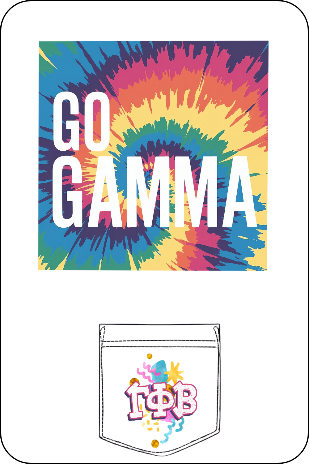 Custom Gamma Phi Beta Go Gamma – Kite and Crest