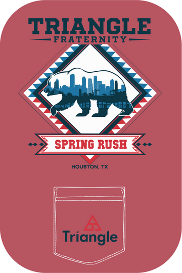 Custom Triangle Fraternity Spring Rush – Kite and Crest