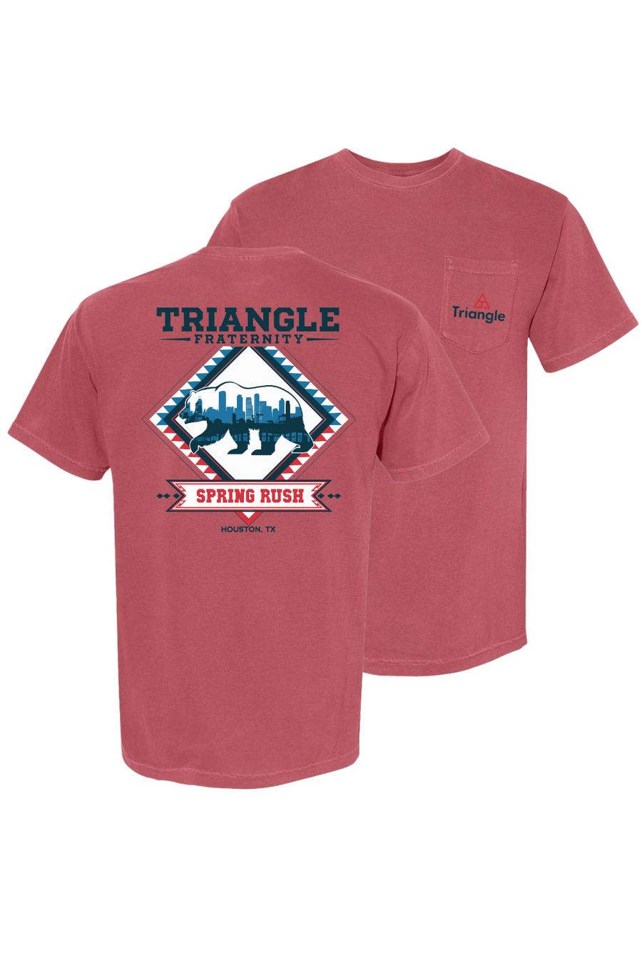 Custom Triangle Fraternity Spring Rush – Kite and Crest