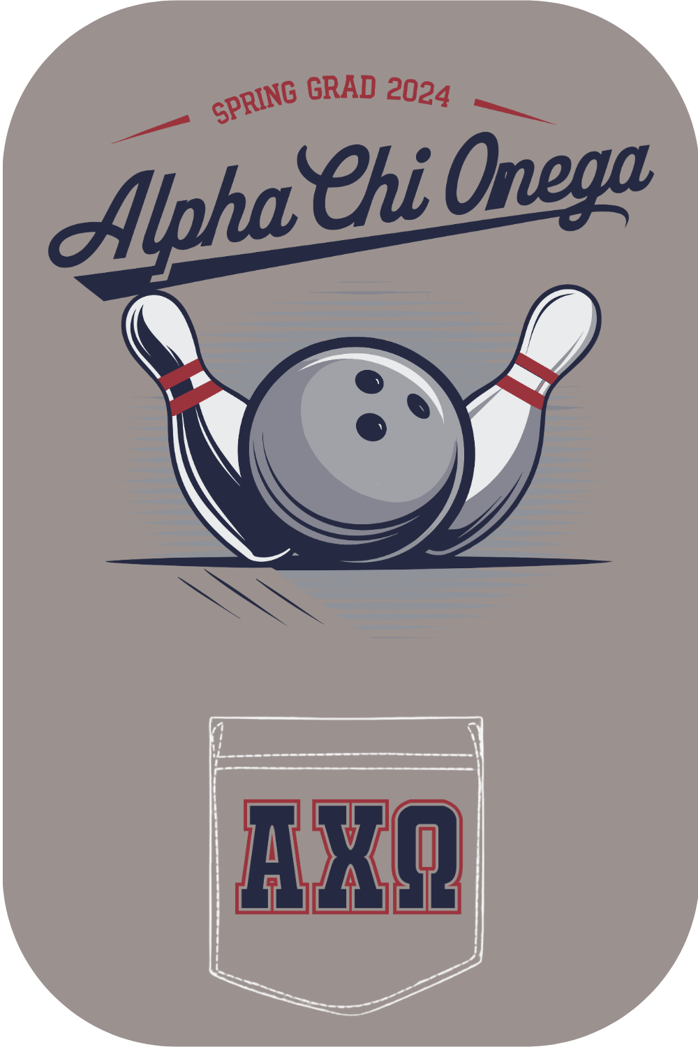 Custom Spring Grad Alpha Chi Omega – Kite and Crest