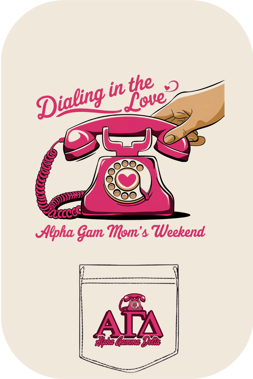 Custom Dialing In The Love Alpha Gam Mom's Weekend – Kite and Crest