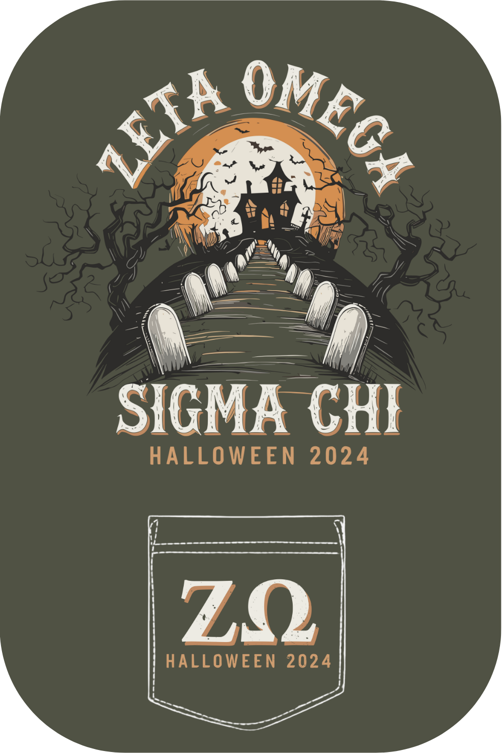 Custom Zeta Omega Sigma Chi Halloween – Kite and Crest