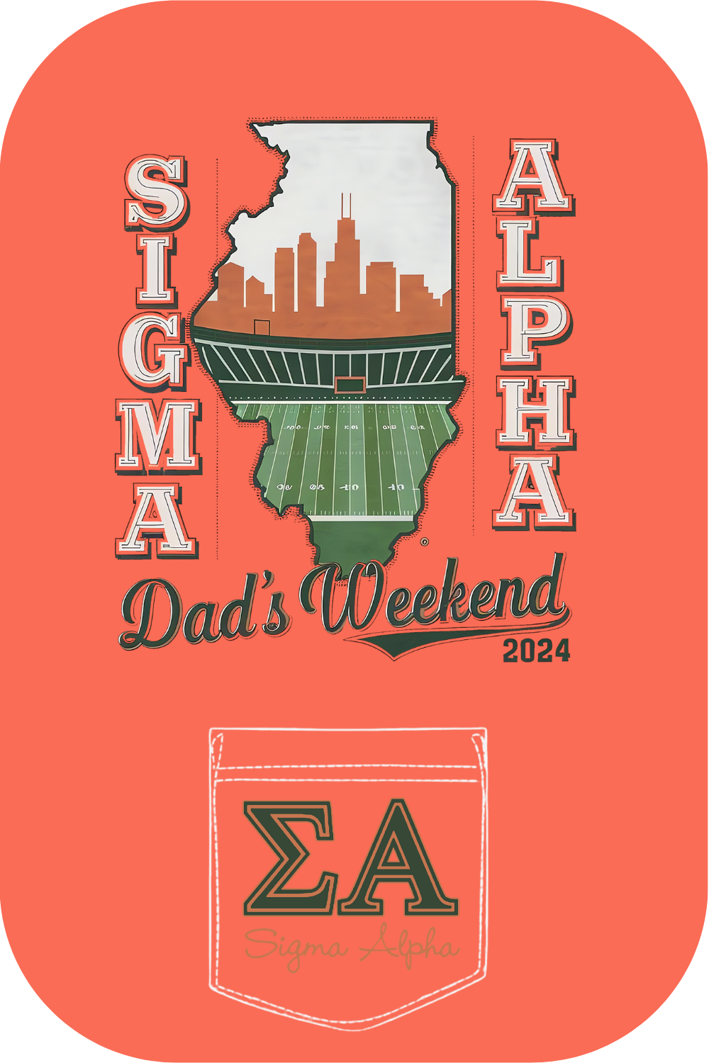 Custom Sigma Alpha Dad's Weekend – Kite and Crest