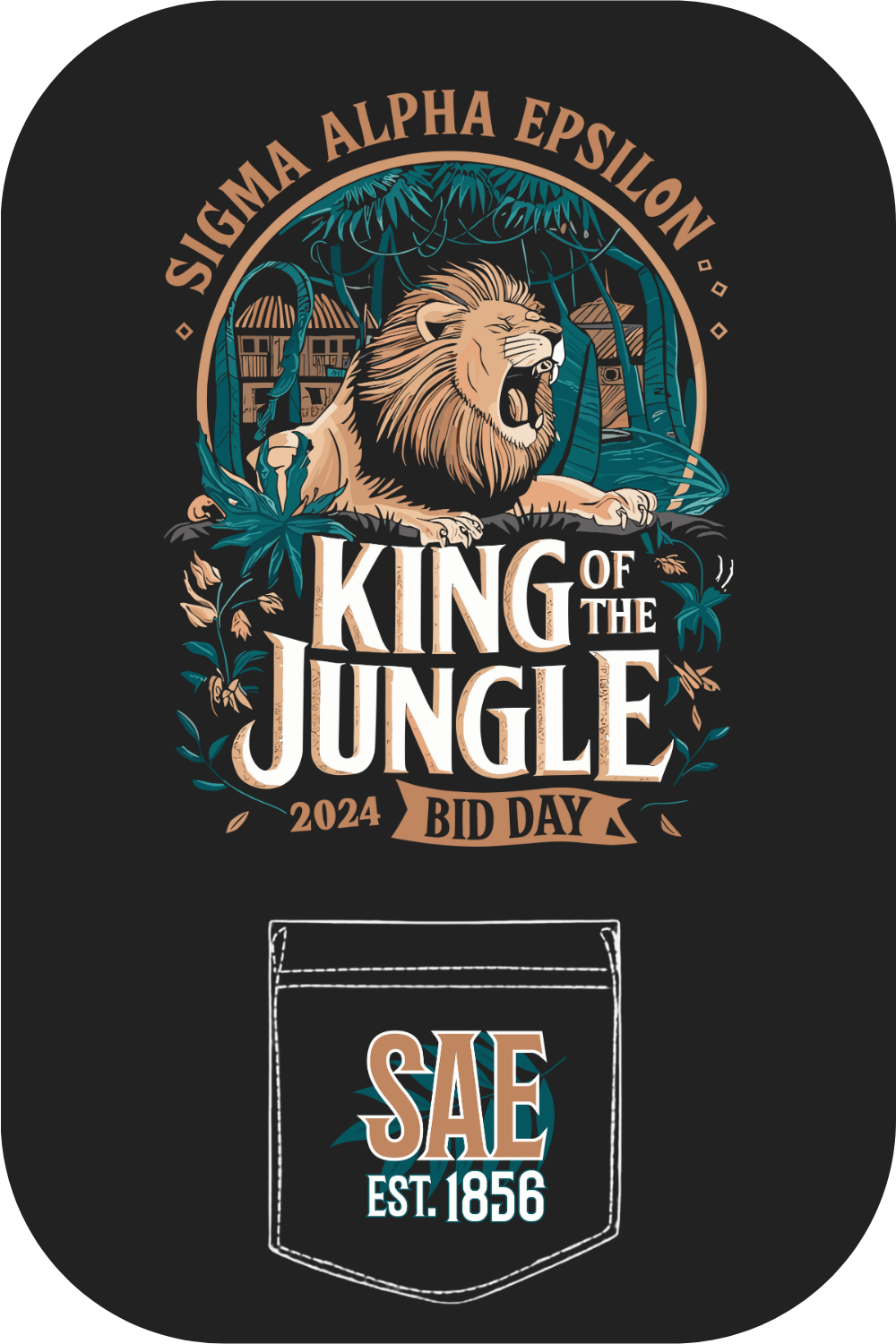 Custom Sigma Alpha Epsilon King Of The Jungle – Kite and Crest