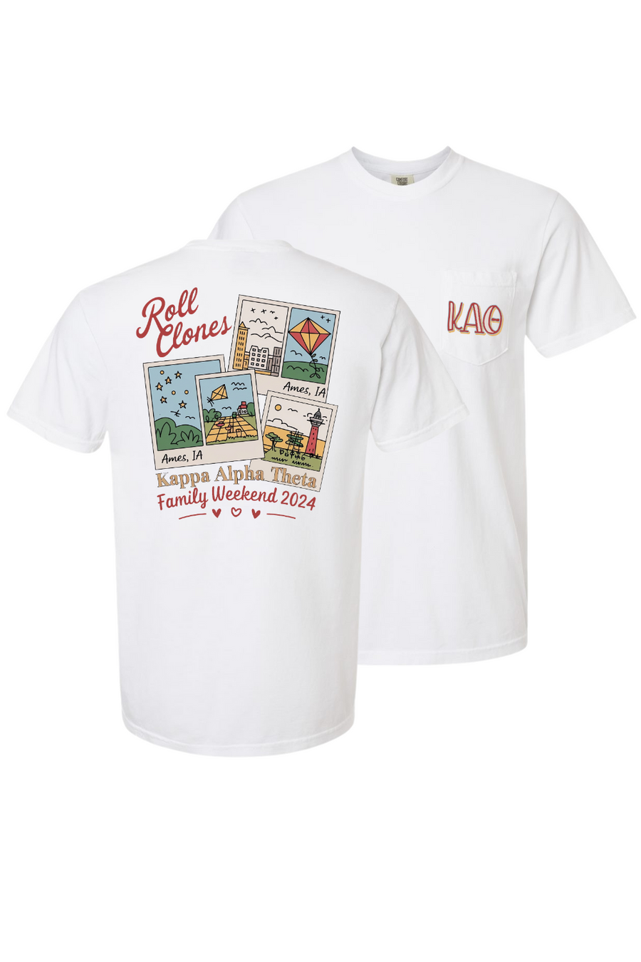 Custom Roll Clones Kappa Alpha Theta Family Weekend – Kite and Crest