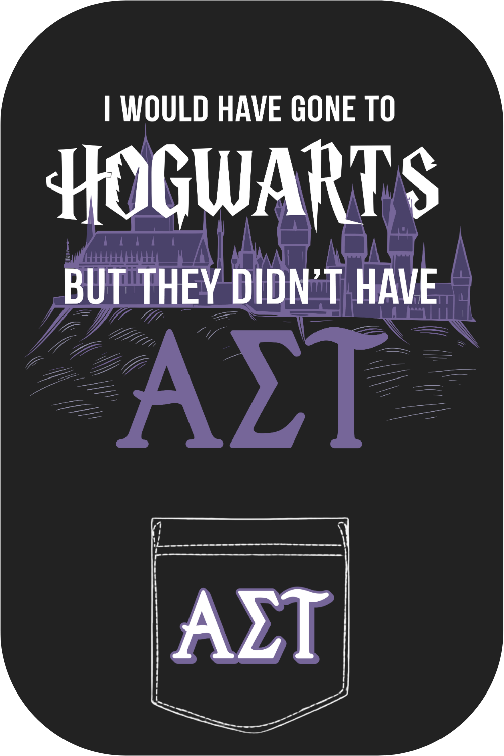 Custom Alpha Sigma Tau Hogwarts – Kite and Crest