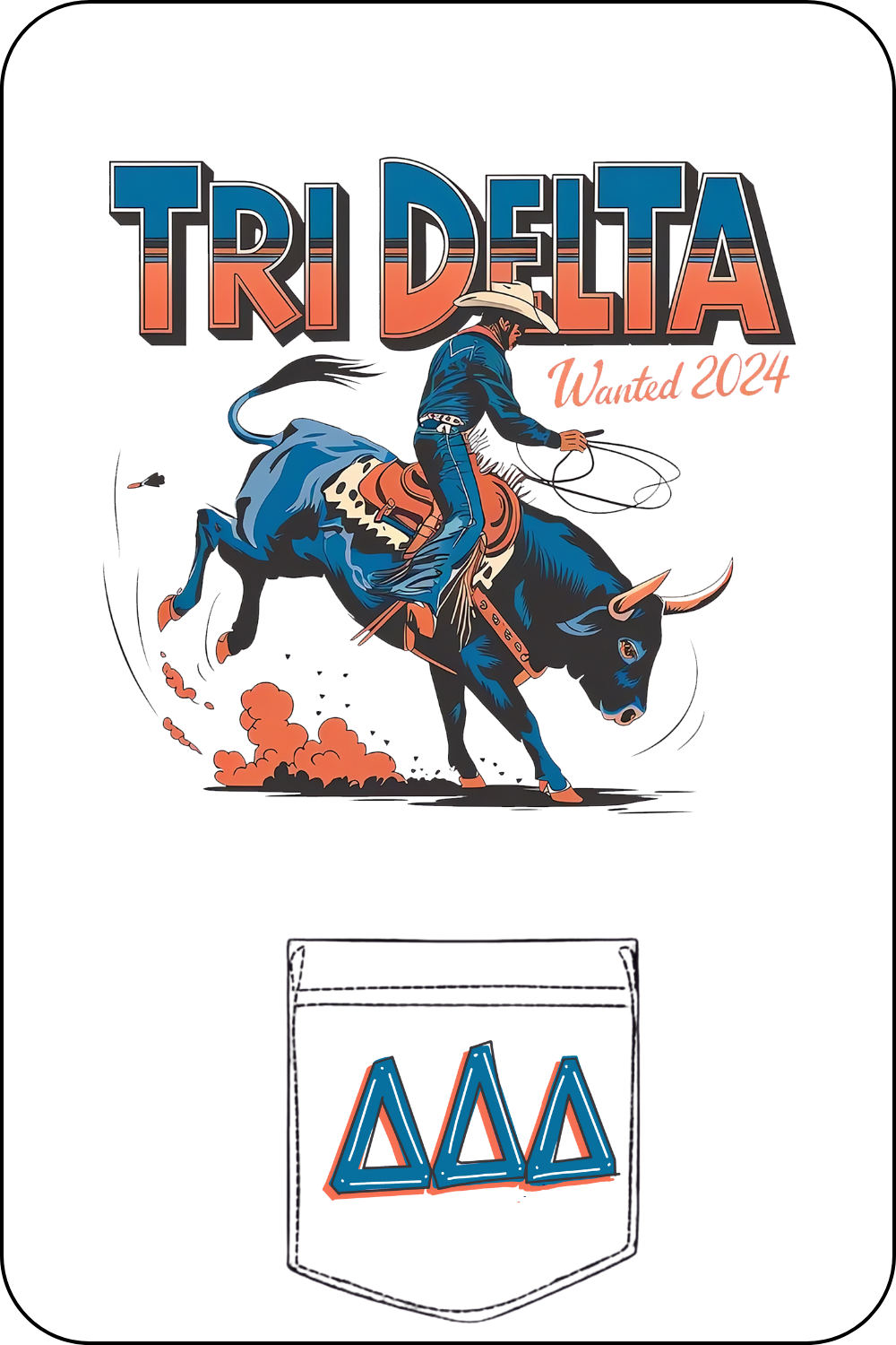 Custom Tri Delta Wanted – Kite and Crest