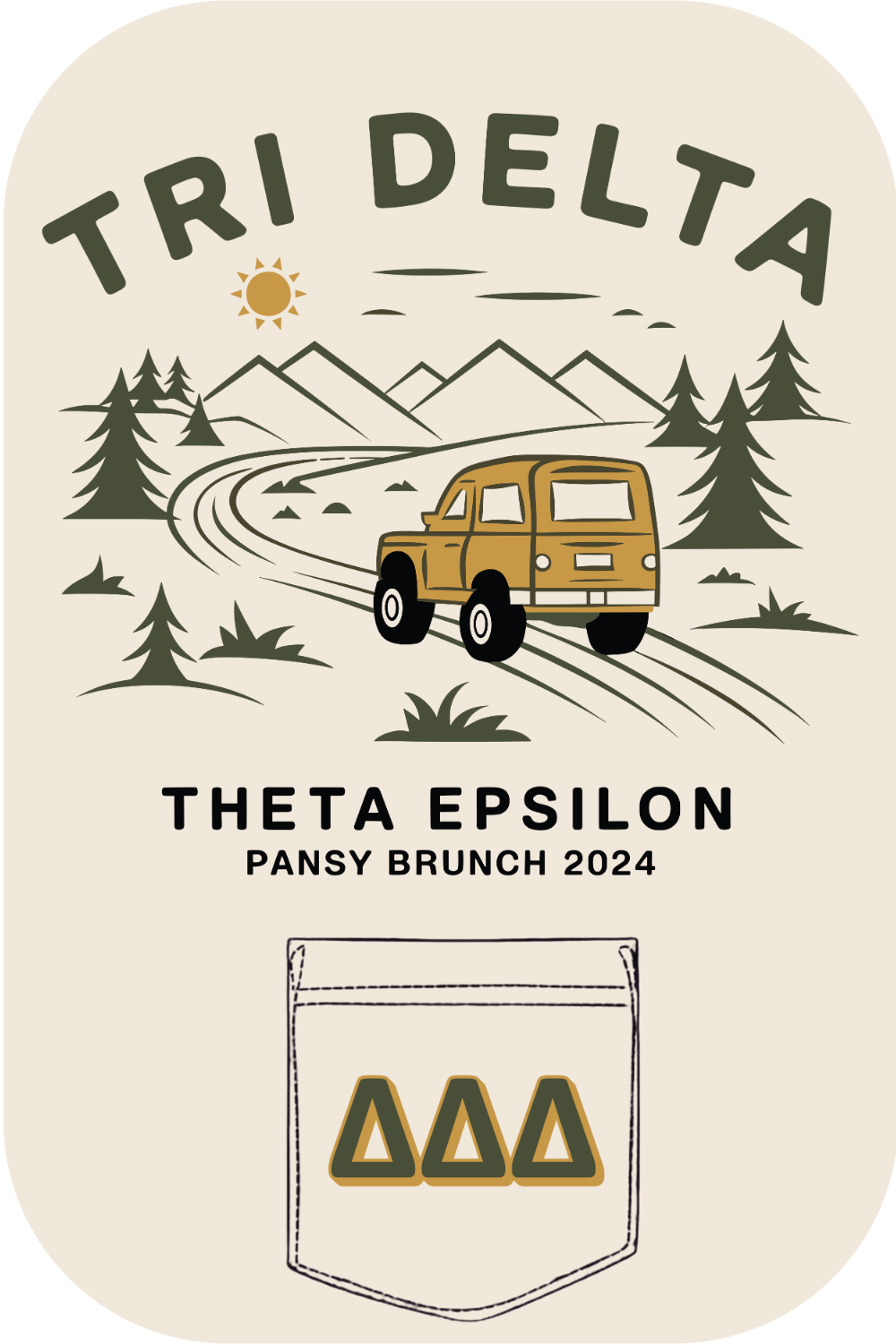 Custom Tri Delta Pancy Brunch Theta Epsilon – Kite and Crest