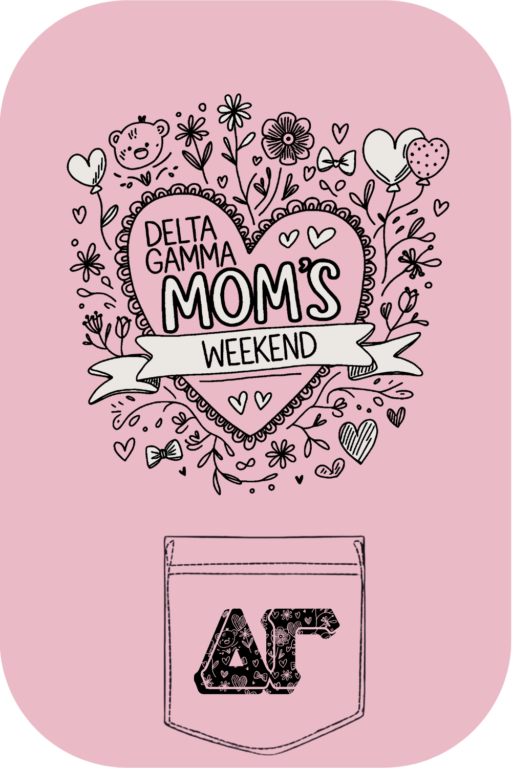 Custom Delta Gamma Heart Mom's Weekend – Kite and Crest