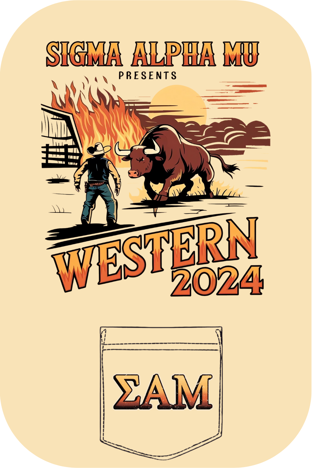 Custom Sigma Alpha Mu Western – Kite and Crest