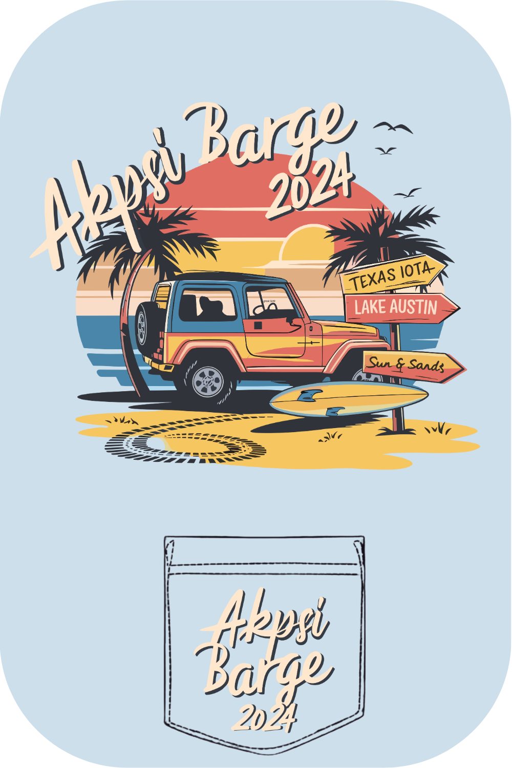 Custom AKPSI Barge – Kite and Crest