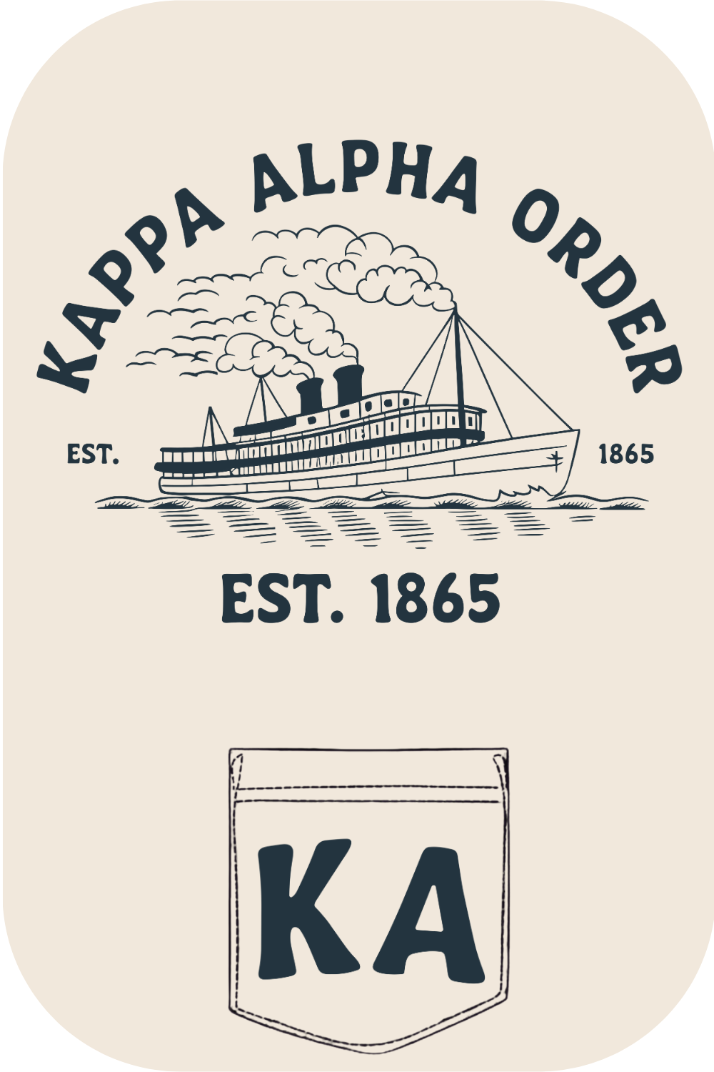 Custom Kappa Alpha Order Big Ship – Kite and Crest