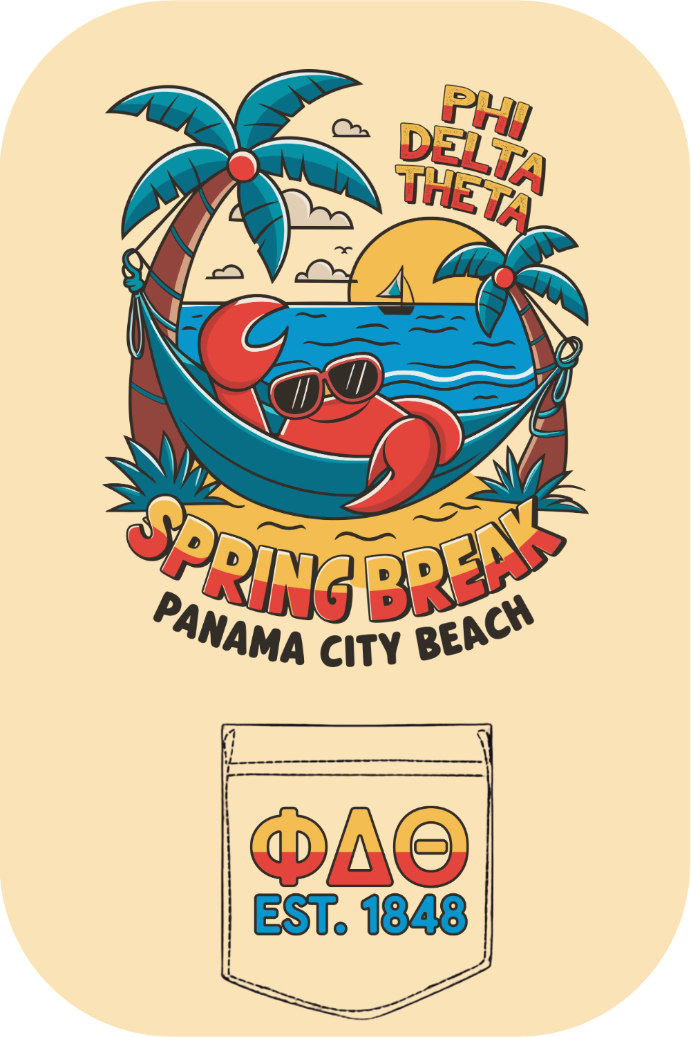 Custom Phi Delta Theta Spring Break – Kite and Crest