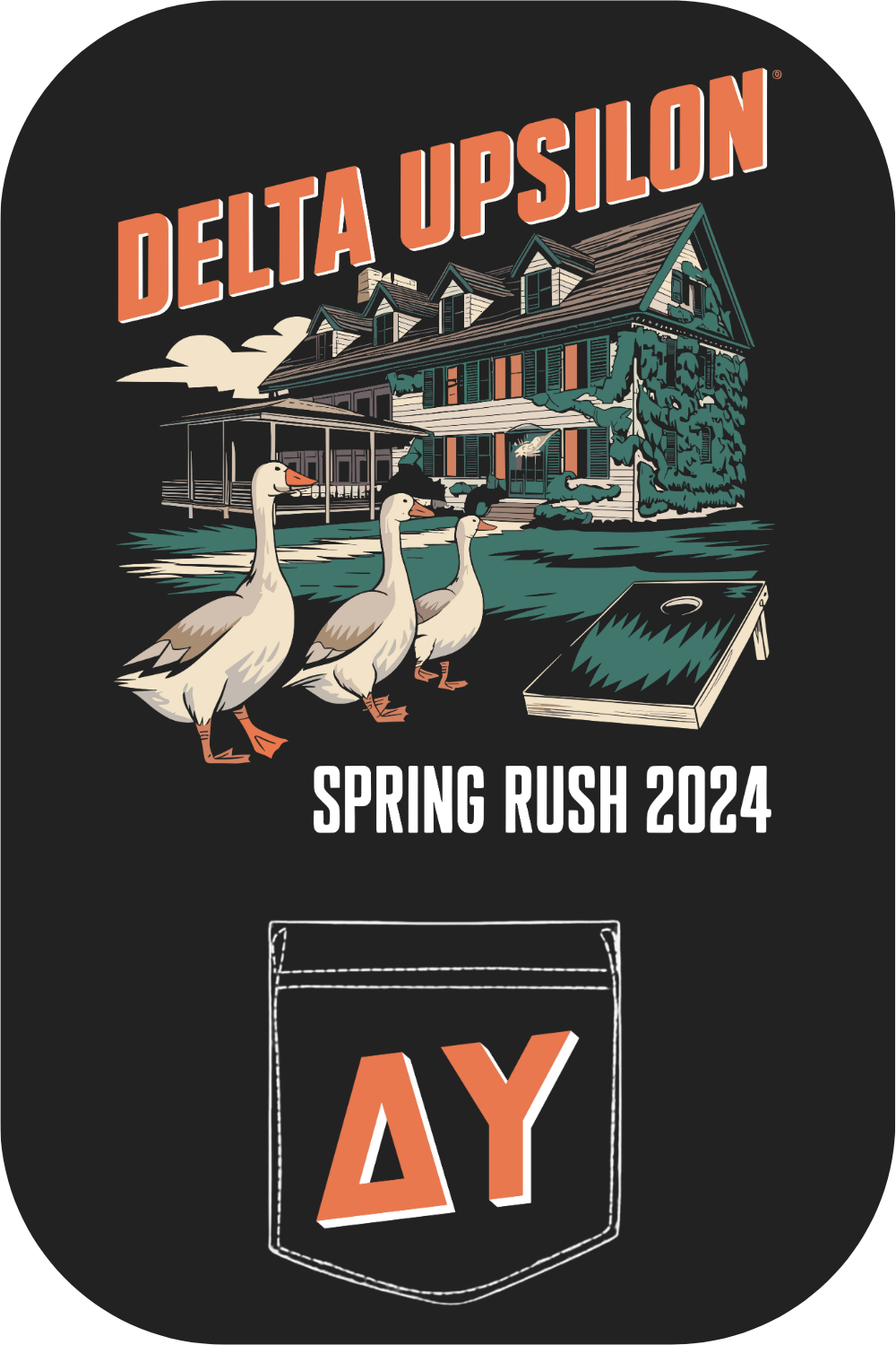 Custom Delta Upsilon Duck – Kite and Crest