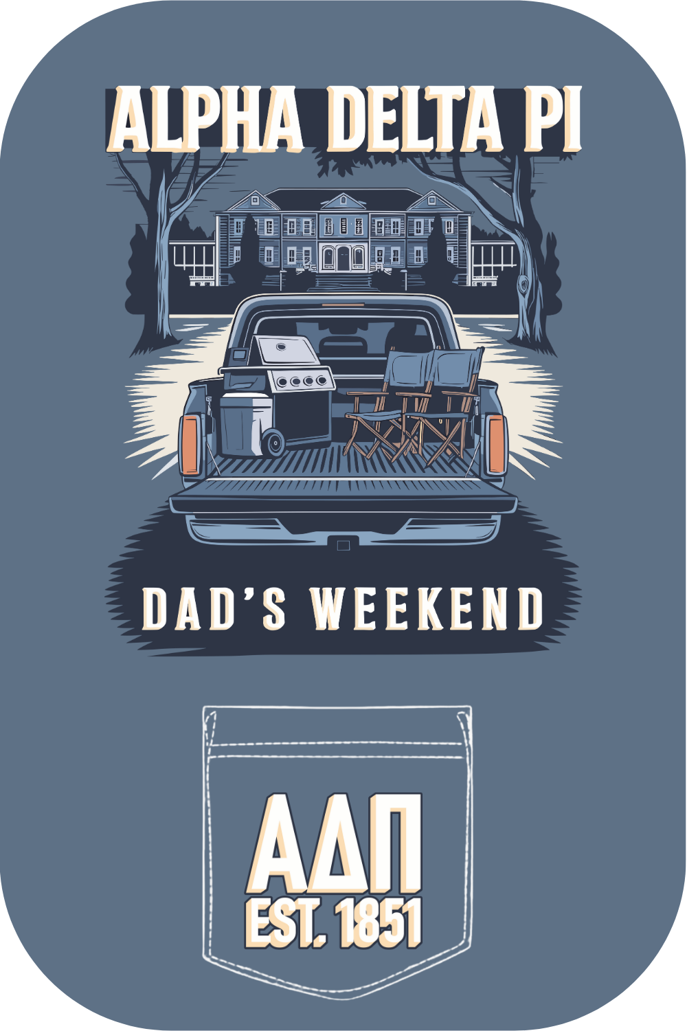Custom Alpha Delta Pi Dad's Weekend – Kite and Crest