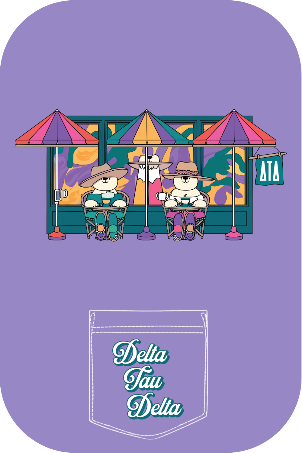 Custom Delta Tau Delta – Kite and Crest