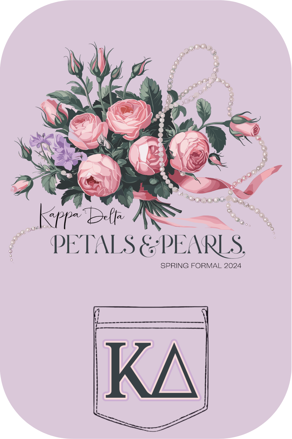 Custom Kappa Delta Petals And Pearls – Kite and Crest