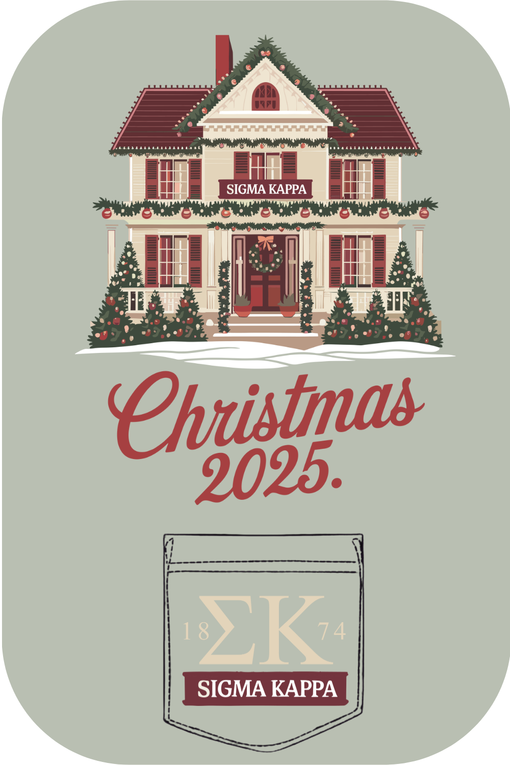 Custom Sigma Kappa Christmas – Kite and Crest