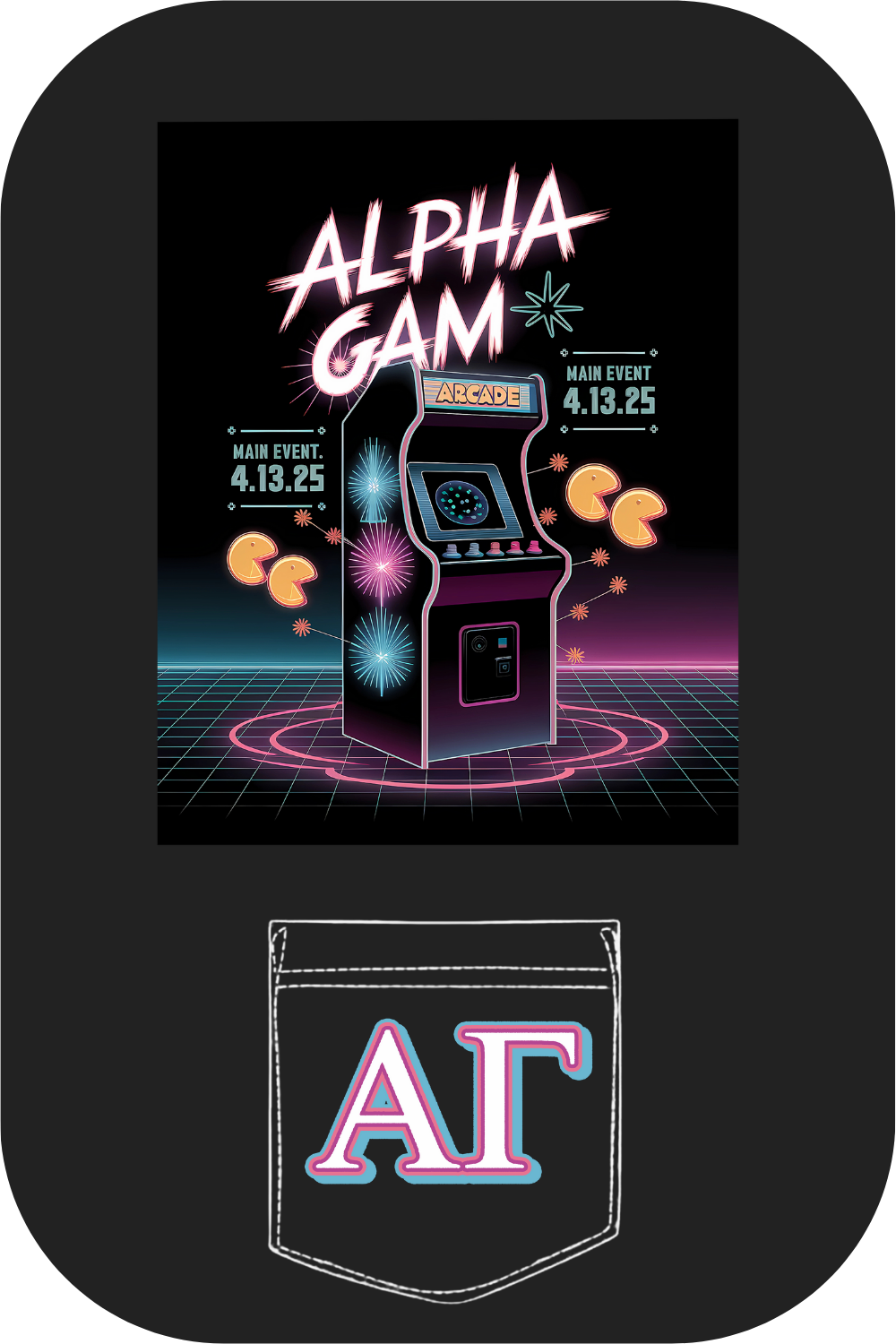 Custom Alpha Gam Arcade – Kite and Crest