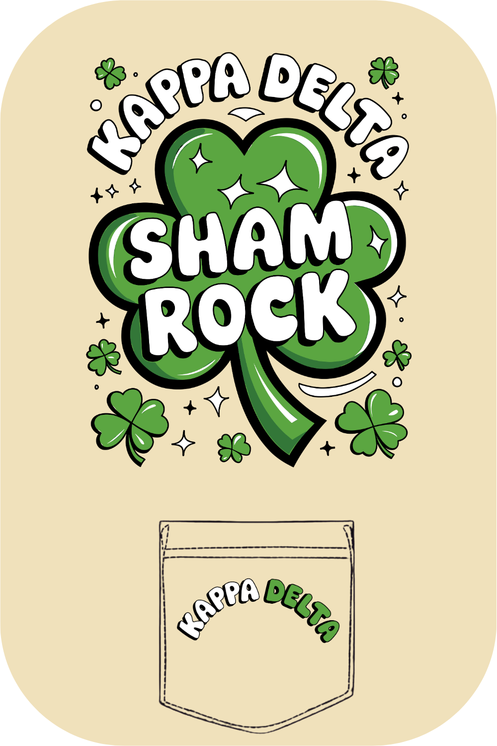 Custom Kappa Delta Shamrock – Kite and Crest