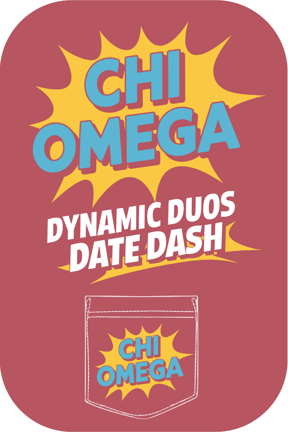 Custom Chi Omega Dynamic Duos Date Dash – Kite and Crest