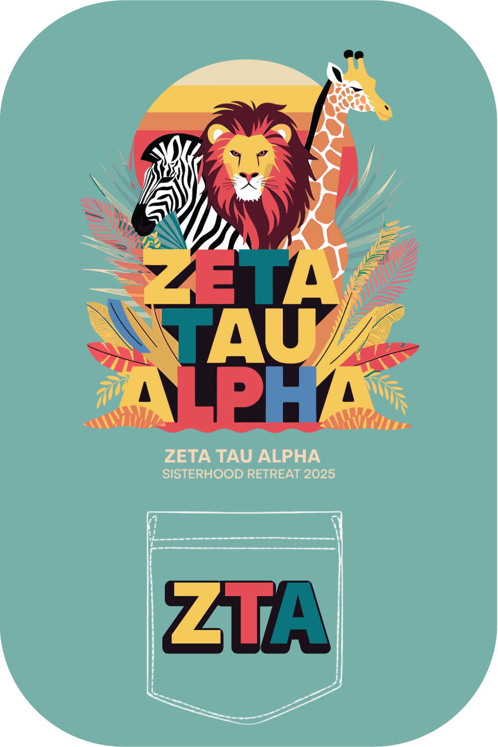Custom Zeta Tau Alpha Sisterhood Retreat – Kite and Crest