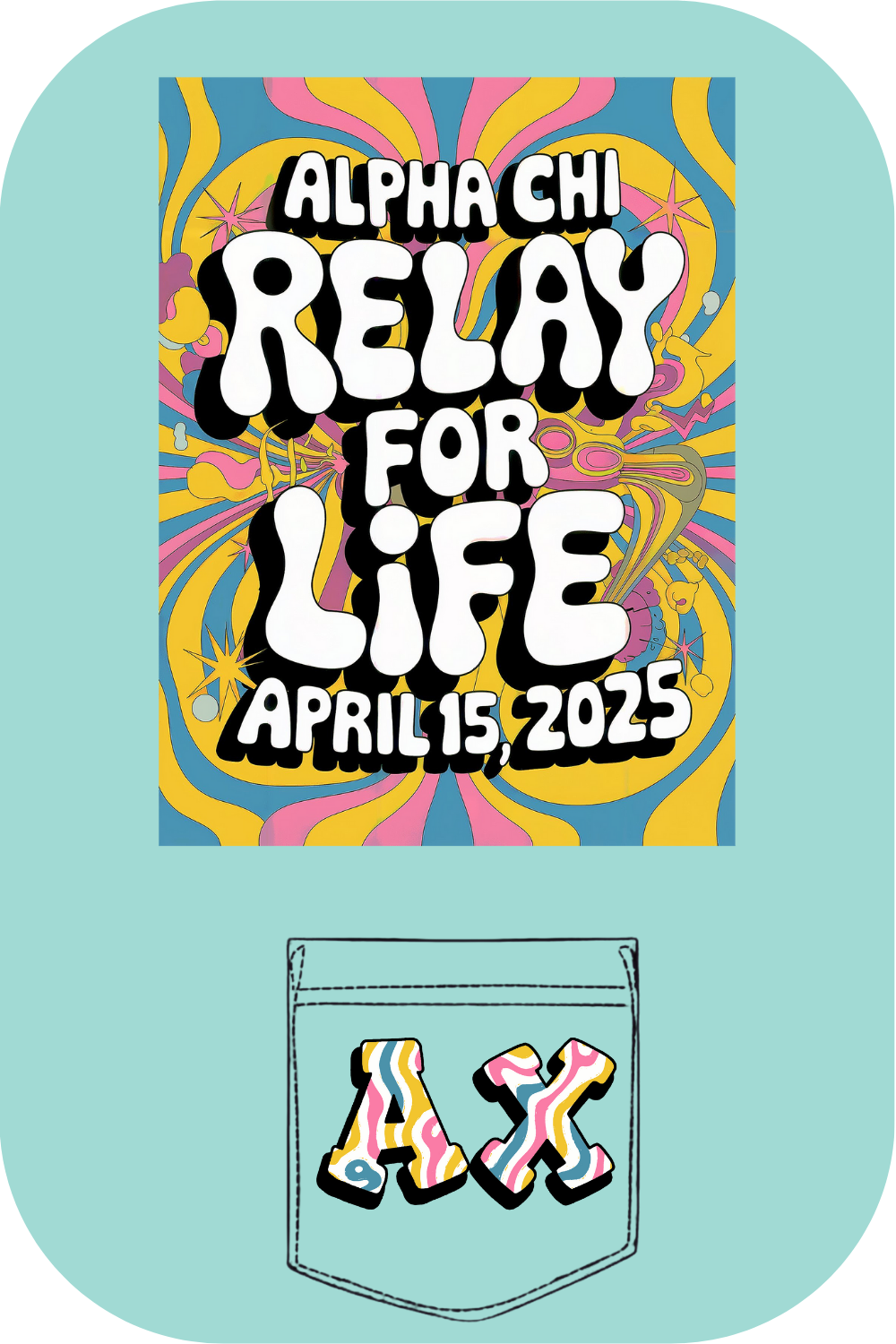 Custom Alpha Chi Relay For Life – Kite and Crest