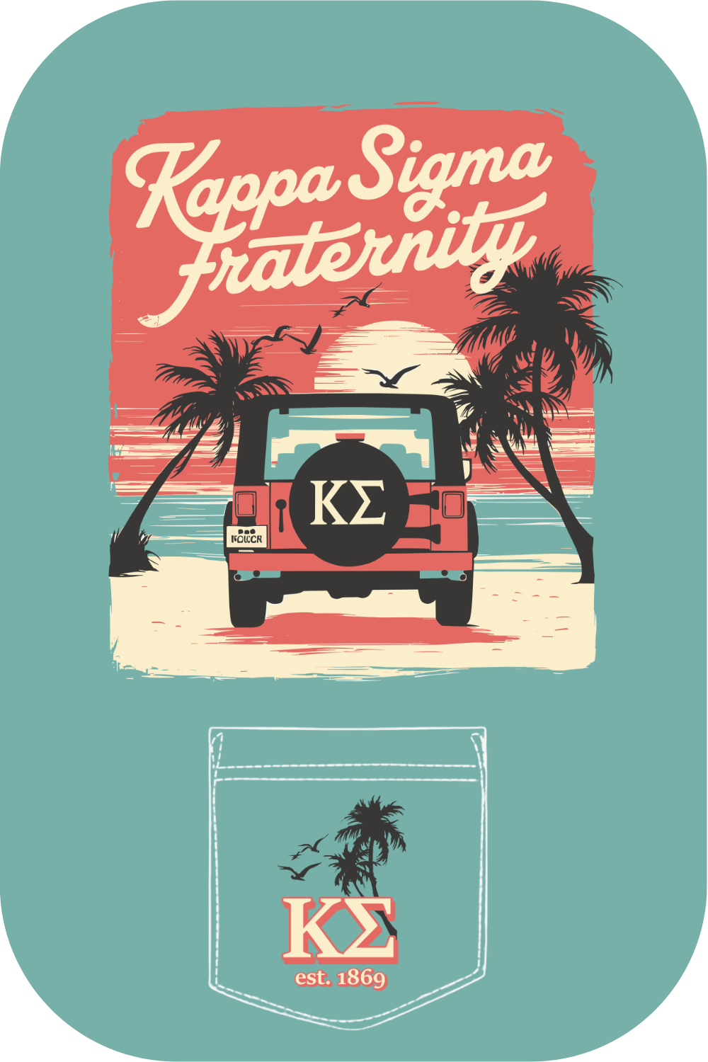 Custom Kappa Sigma Beach Travel – Kite and Crest