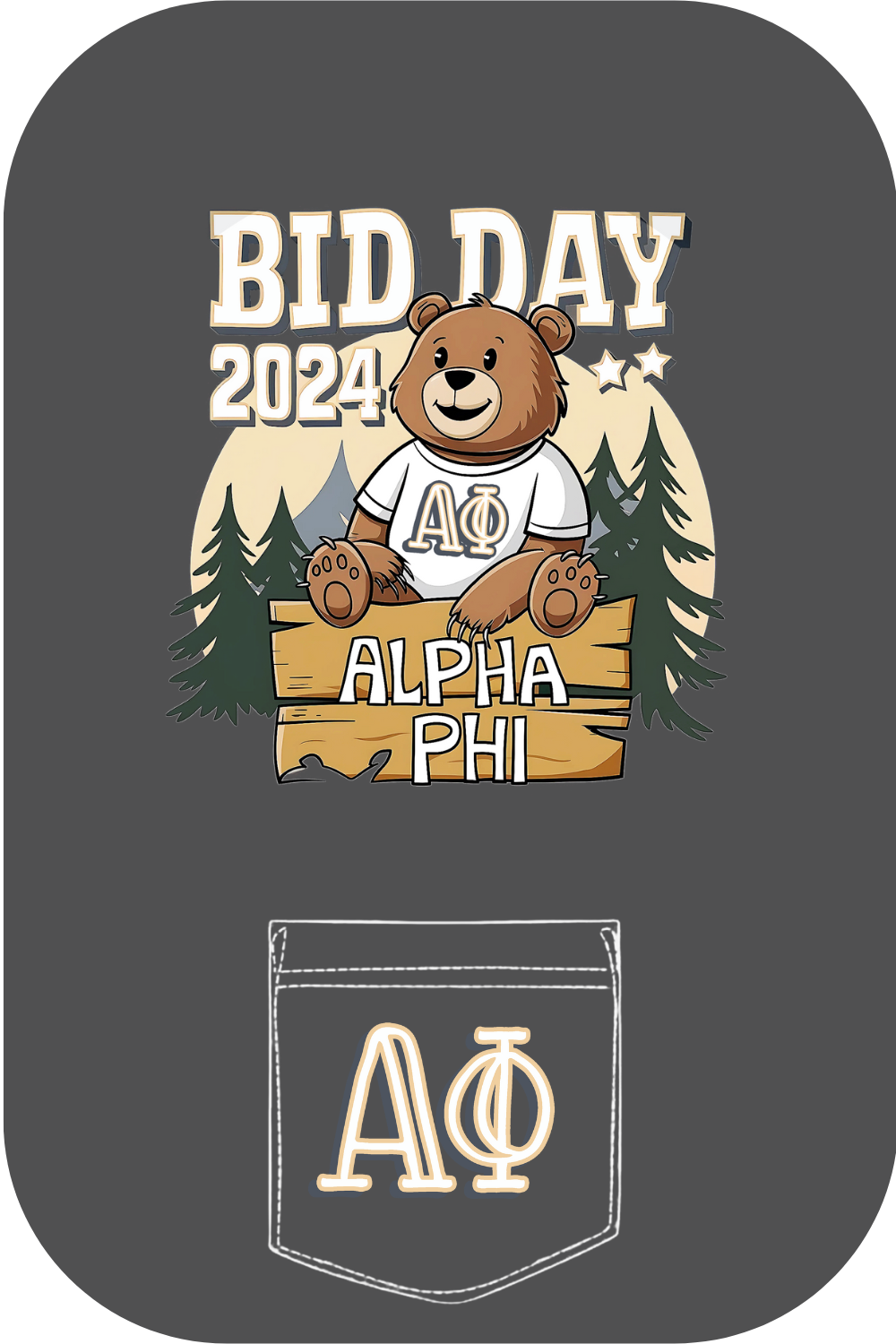 Custom Bid Day Alpha Phi Teddy Bear – Kite and Crest