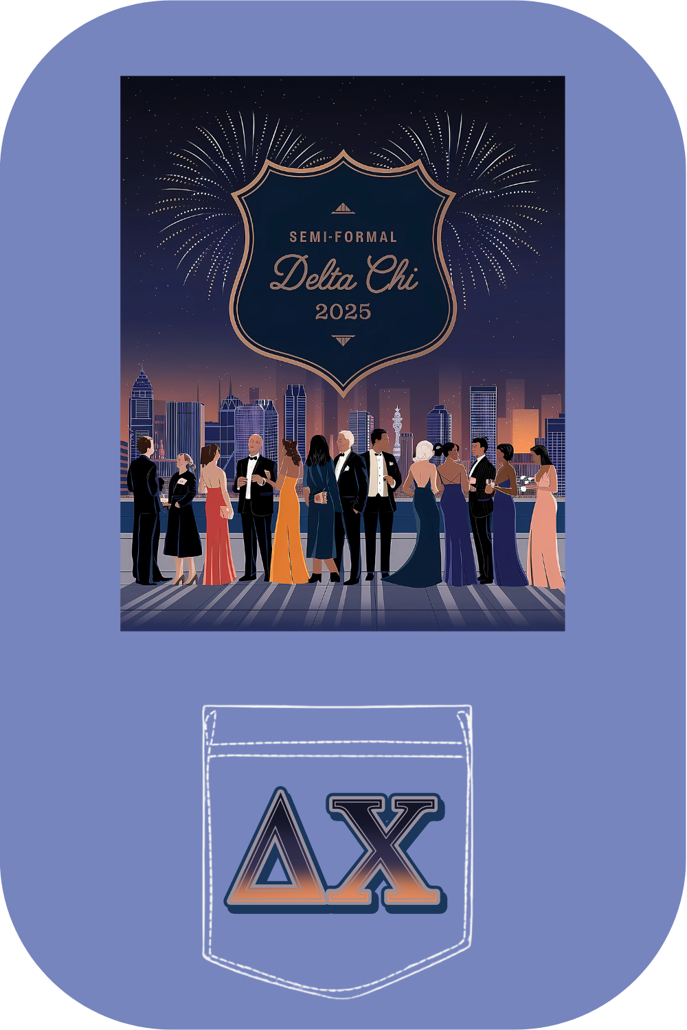 Custom Semi-Formal Delta Chi – Kite and Crest