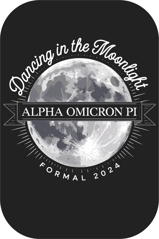 Custom Alpha Omicron Pi Dancing in the Moonlight Formal – Kite and Crest