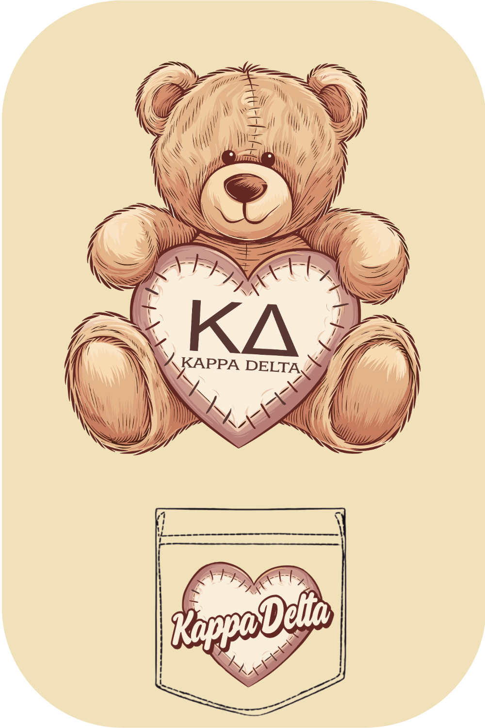 Custom Kappa Delta Stuffed Toy Teddy Bear – Kite and Crest